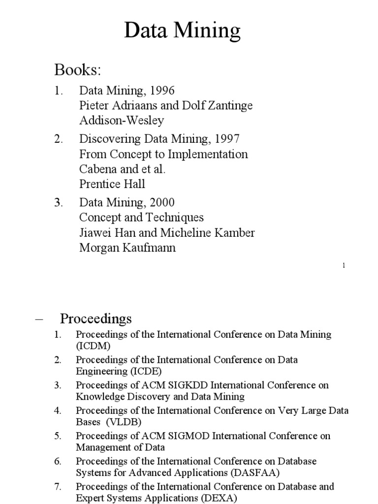 Data Mining: Books | PDF | Data Mining | Machine Learning
