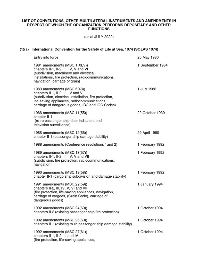 Maritime Conventions Overview 2022 | PDF | Freight Transport | Transport