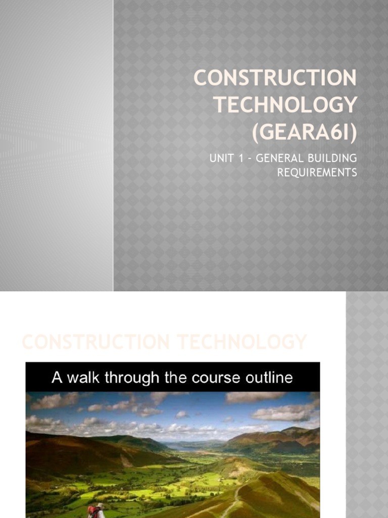 Unit 1 - General Building Requirements: Classification of Buildings ...