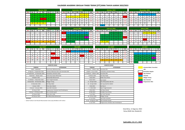 Kalender Akademik STT 2022-2023 | PDF