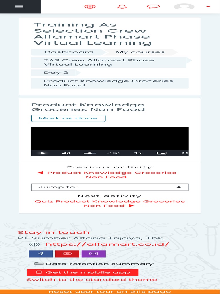 TAS Crew Alfamart Phase Virtual Learning Product Knowledge Groceries ...