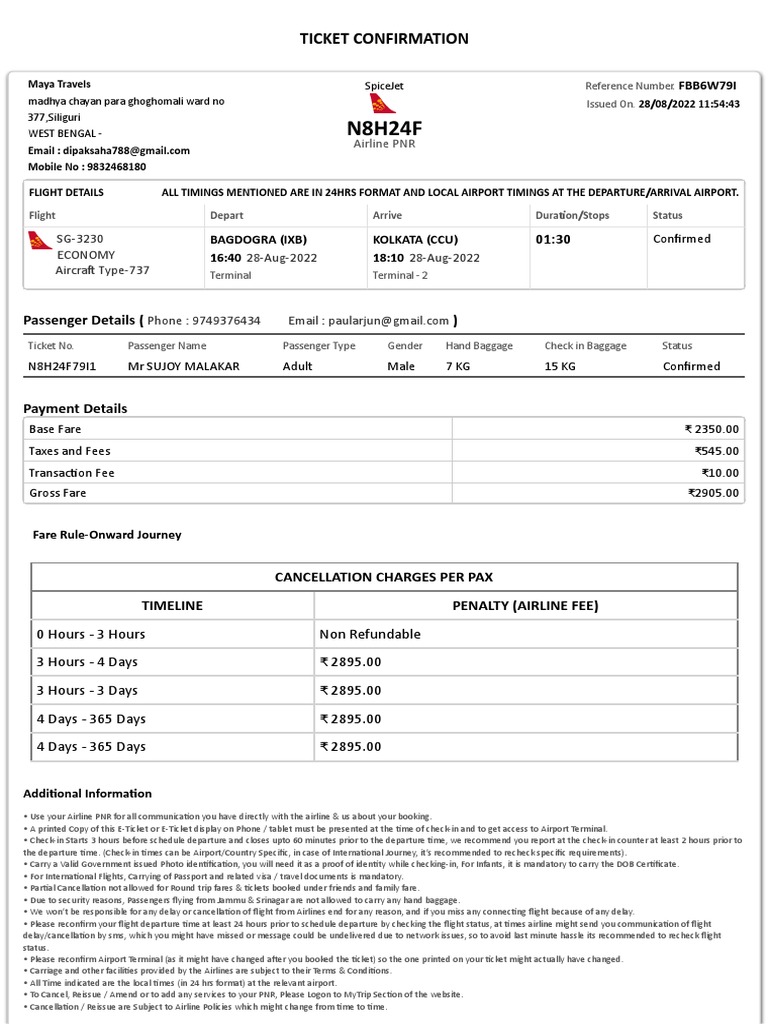 Ticket Confirmation | PDF | Airport | Service Industries