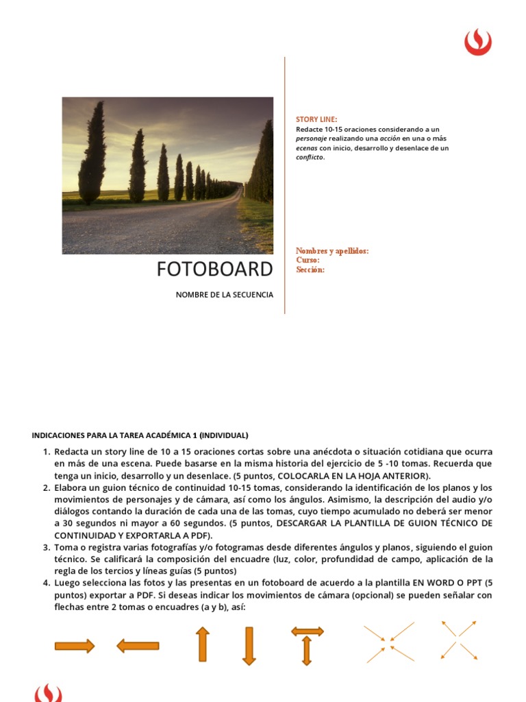 PLANTILLA Fotoboard 6 Encuadres Horizontal | PDF