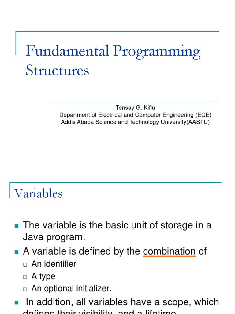 Ch02 Lecture03 ECEg3142 OOP 20181122-Introduction To Java Elements | Download Free PDF ...