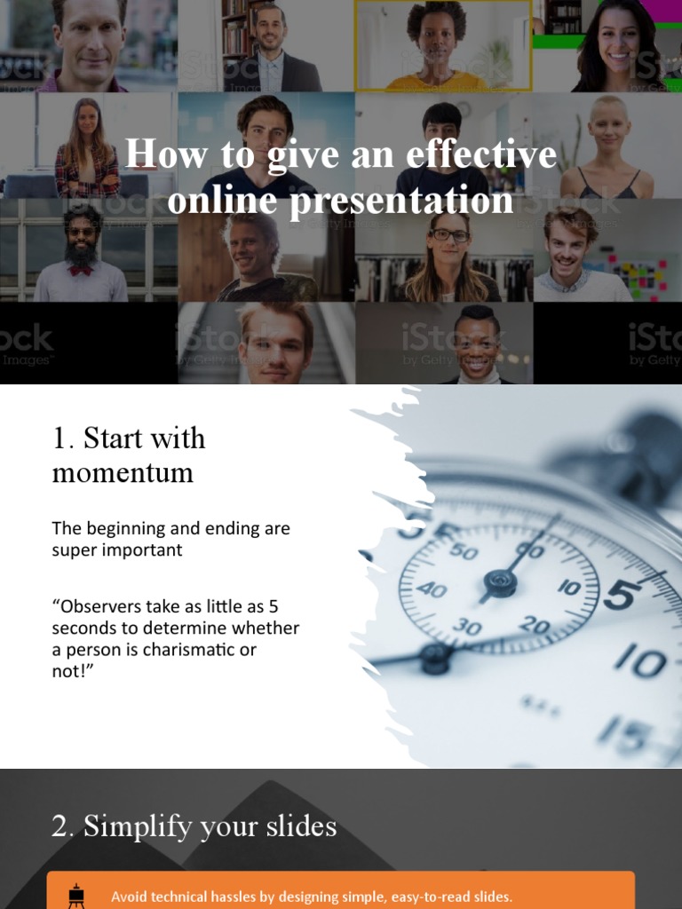 How to effectively present online | PDF | Computing | Communication