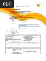 Lesson Plan Tle Market Forms | PDF | Cooking, Food & Wine | Wellness
