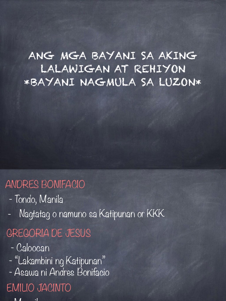 Araling Panlipunan Mga Bayani | PDF