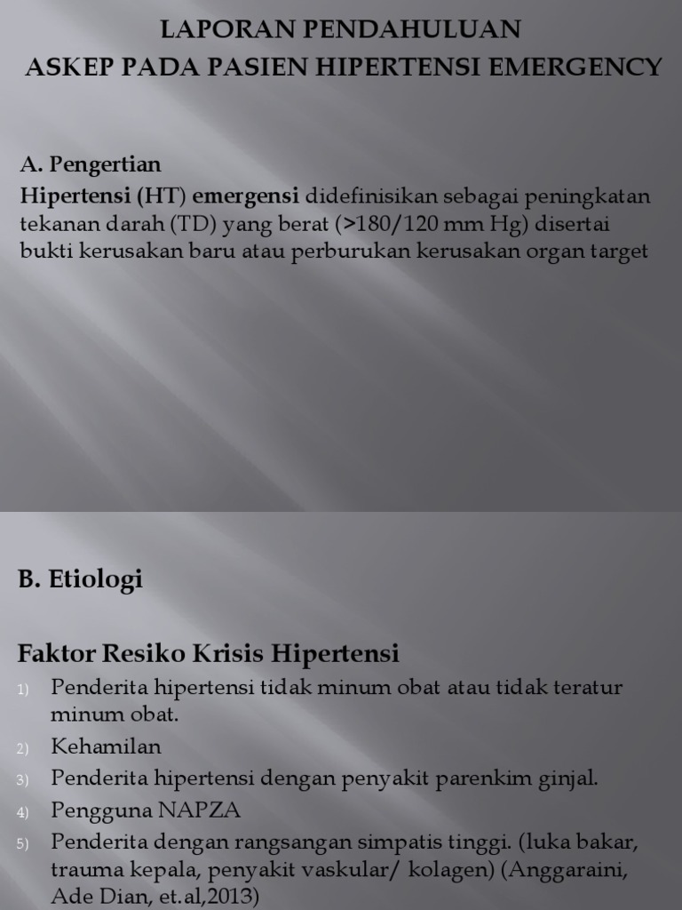 Manajemen Keperawatan Hipertensi Darurat | PDF | Sains & Matematika