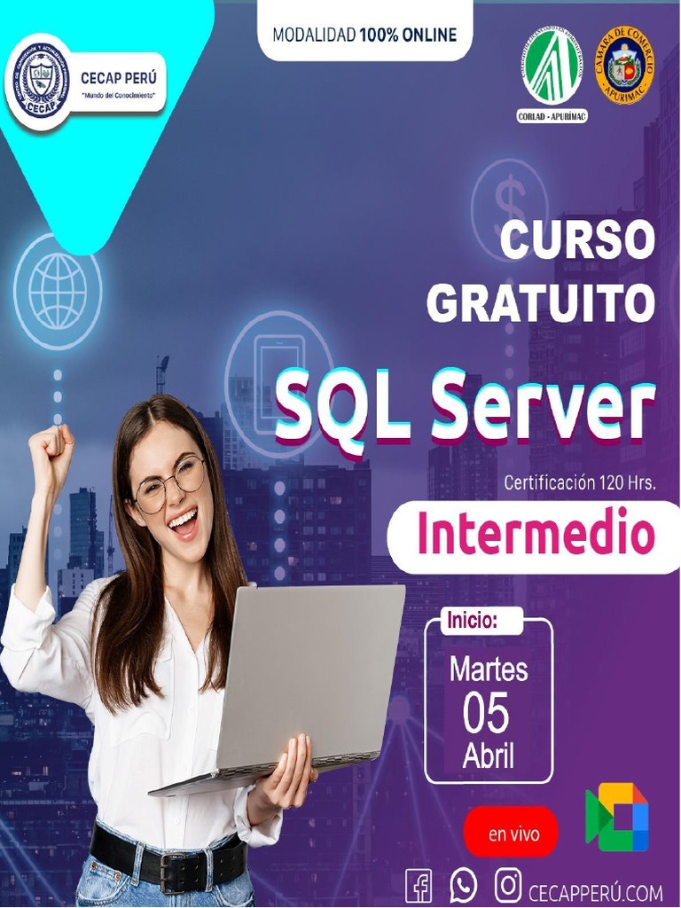 Personas Aptas Curso de SQL Server Intermedio Abril - Cecap Perú | PDF