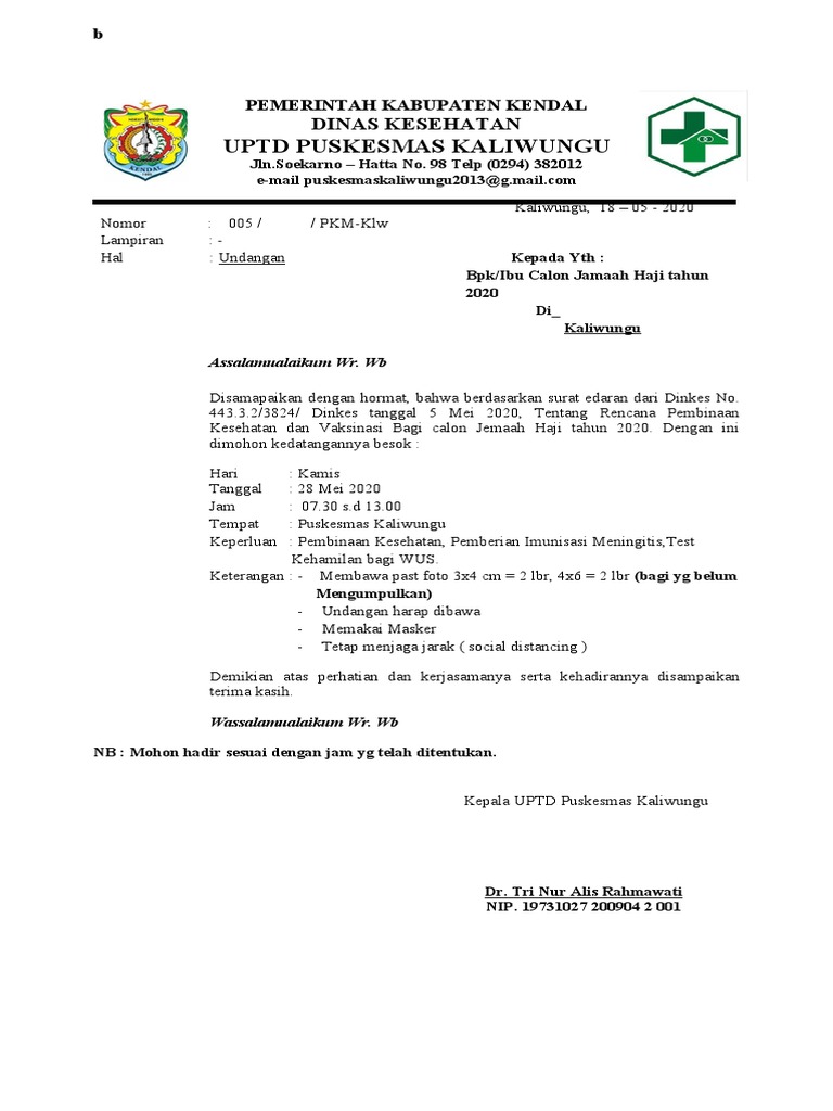 Undangan Pemeriksaan Haji | PDF Undangan Pemeriksaan Haji | PDF