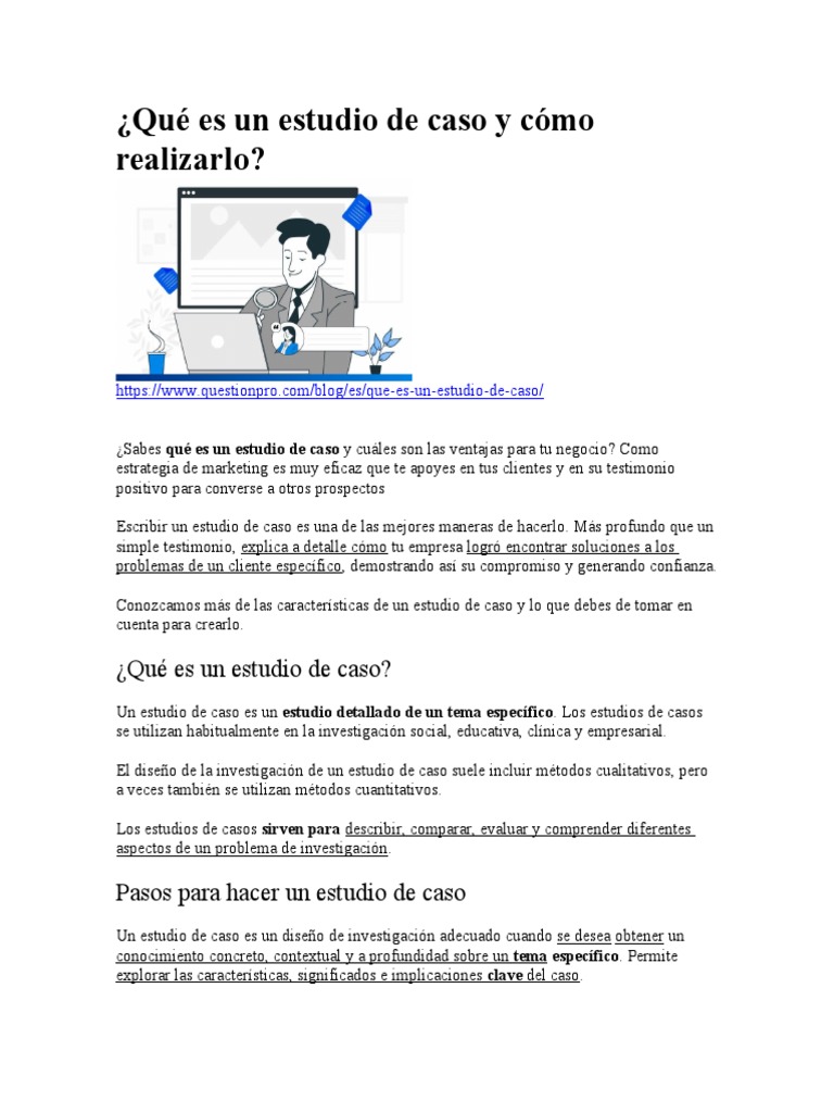 Qué Es Un Estudio de Caso y Cómo Realizarlo | PDF | Caso de estudio | Teoría