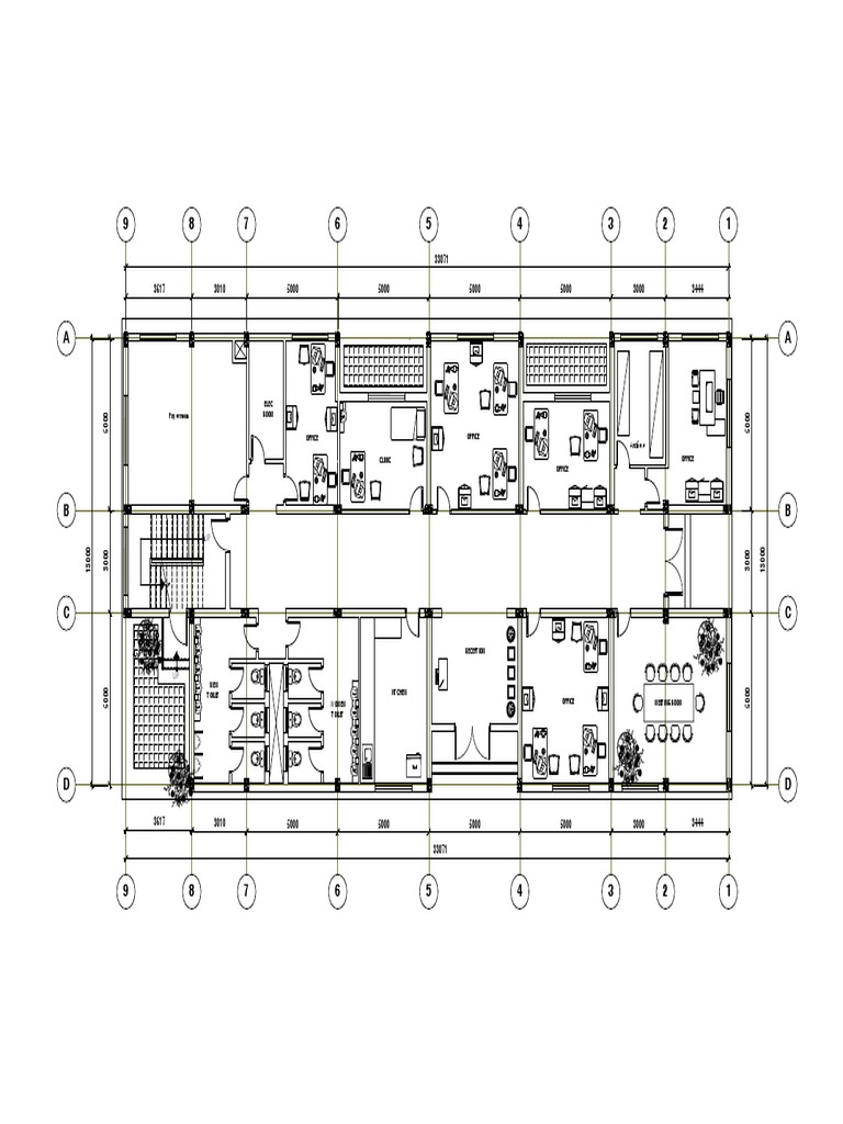 Admin Building (Ground Floor Plan) | PDF | Buildings And Structures ...