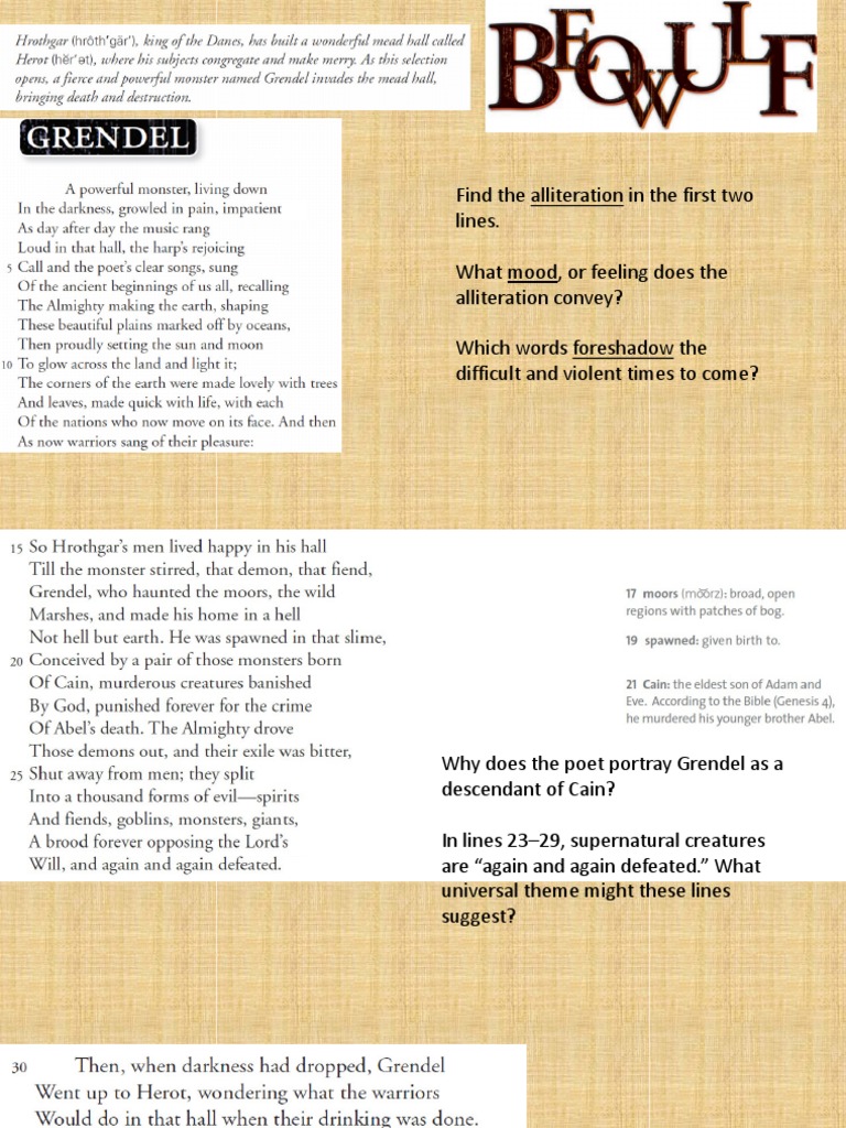 3 - Beowulf, Part I | PDF