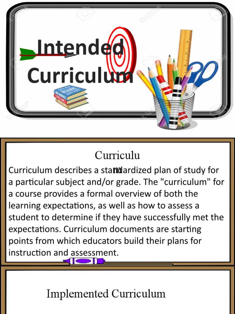 The Intended Curriculum | PDF