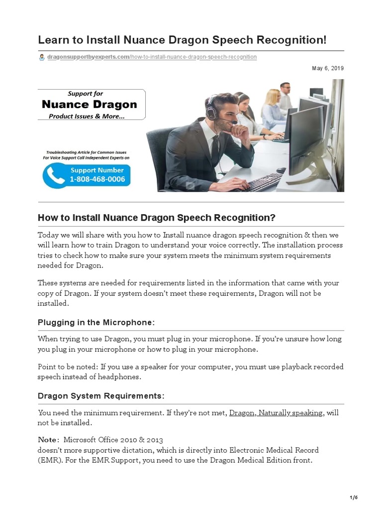 Learn To Install Nuance Dragon Speech Recognition! | PDF | Installation ...