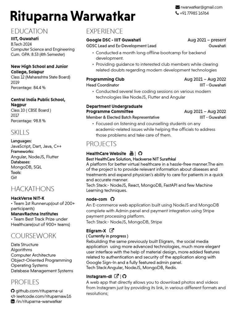 Rituparna Res | PDF | Web Application | Mongo Db