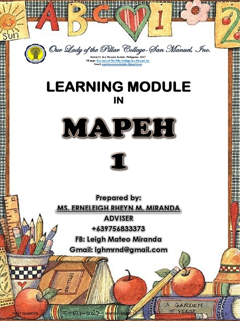 Grade 1 MAPEH Music Module: Rhythm | PDF | Rhythm | Silence