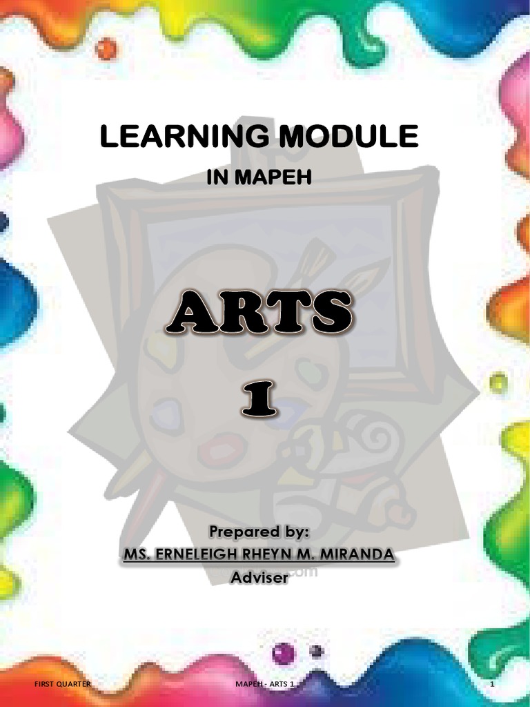 MAPEH Grade 1: Drawing Module | PDF | Drawing | Yellow