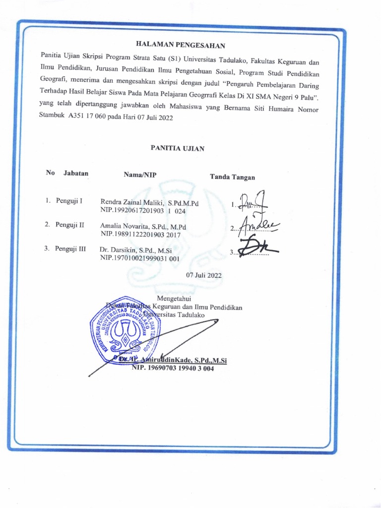 Halaman Pengesahan | PDF