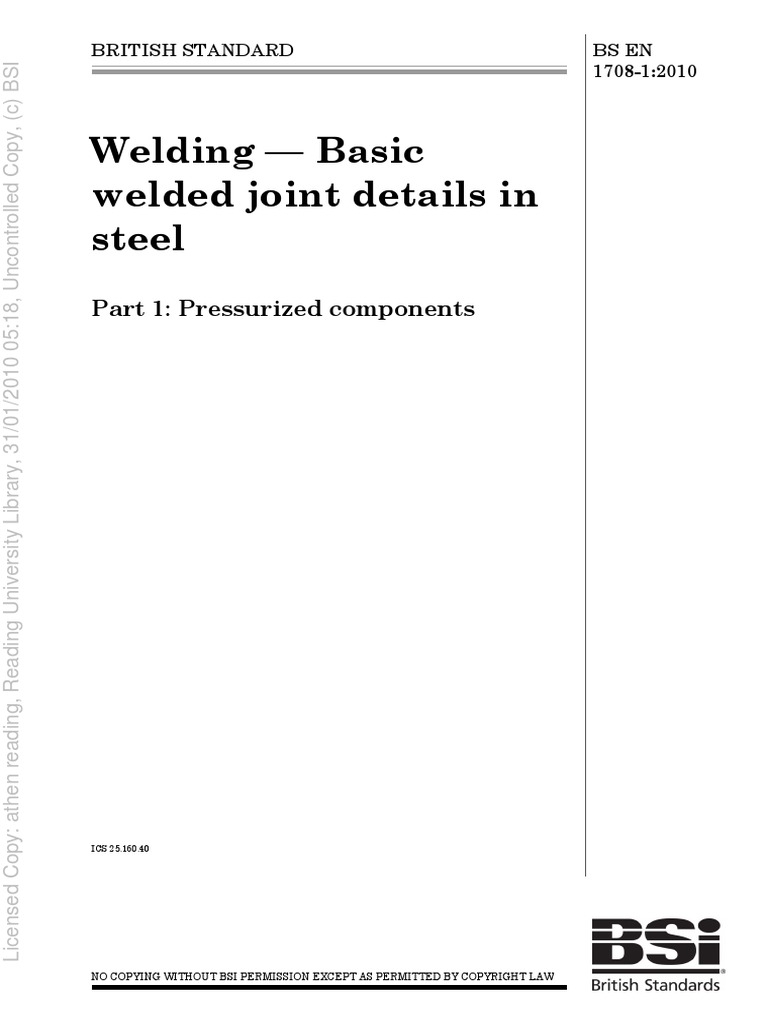 BS en 1708-1 (2010) | PDF | Welding | Construction
