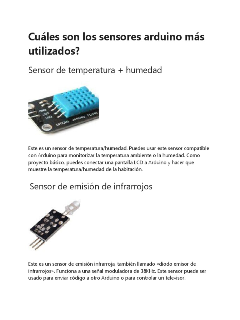 Sensores Arduino | PDF | Infrarrojo | Diodo emisor de luz