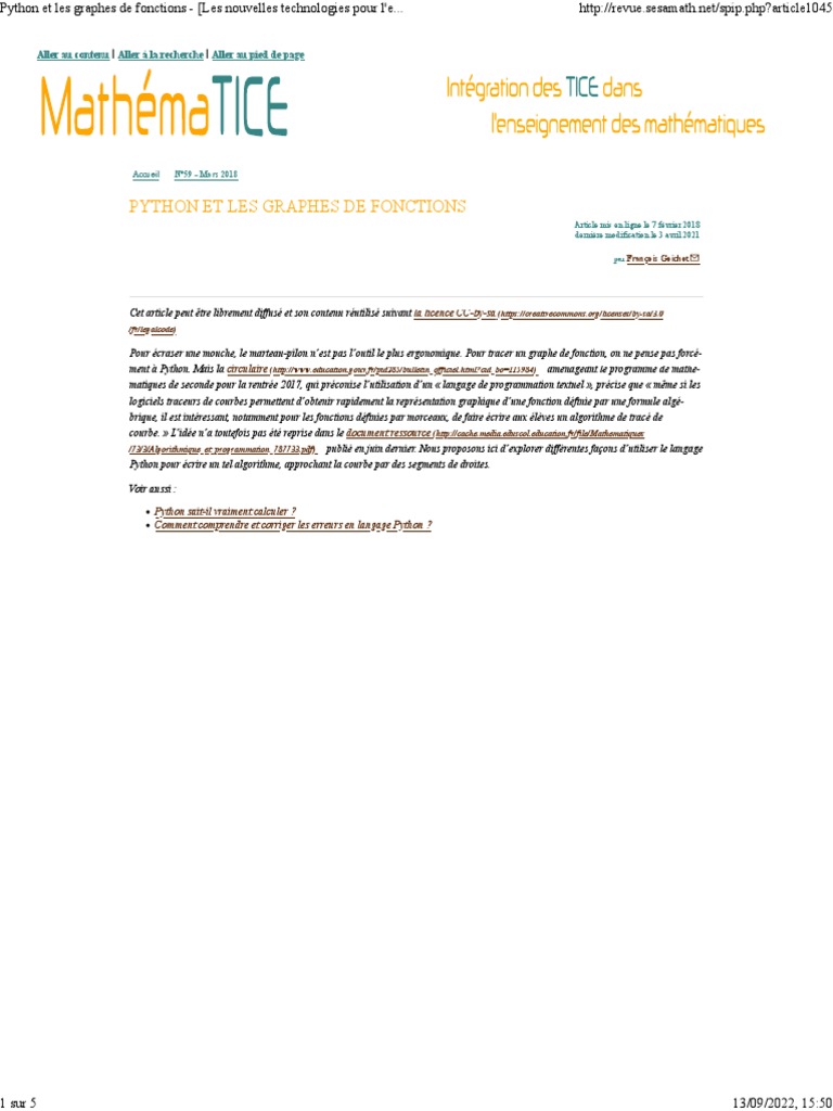 Graphes Python | PDF | Python (Langage de programmation) | Module sur un anneau