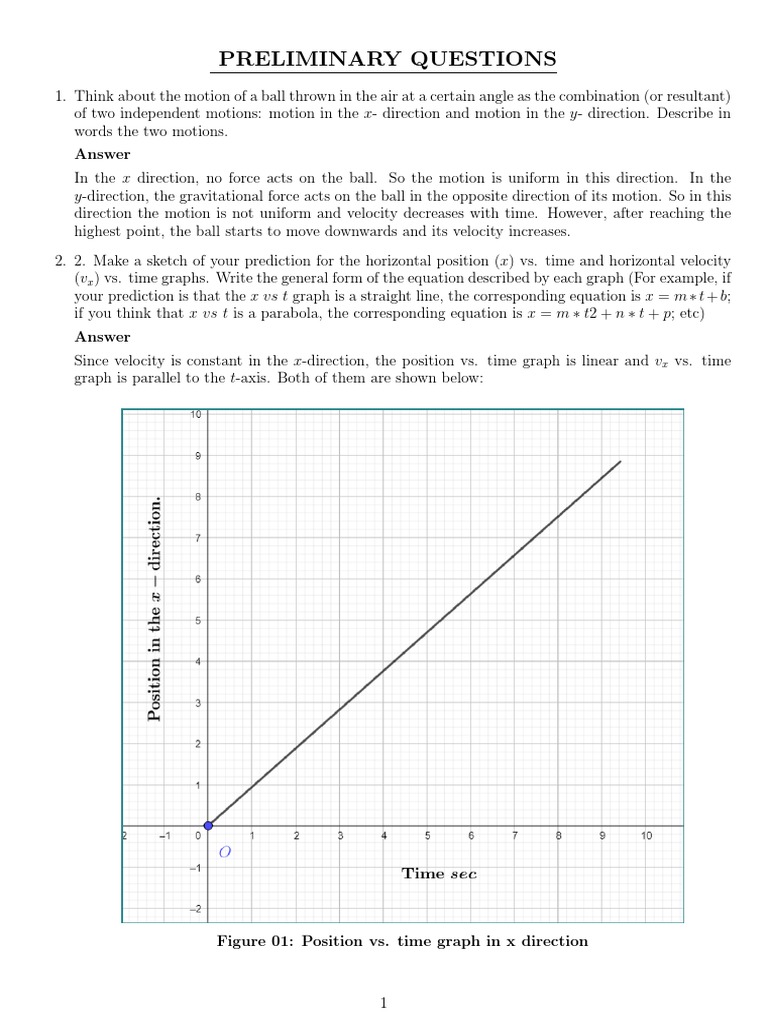 Lab-Analysis of Projectile Motion | PDF | Velocity | Acceleration