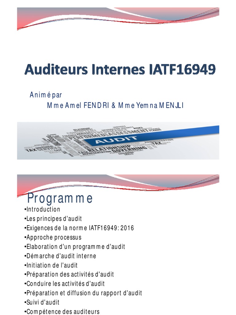 Audit interne selon IATF 16949: principes et exigences | PDF | Audit ...