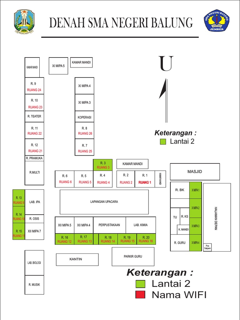 Denah Lengkap SMA Negeri Balung | PDF