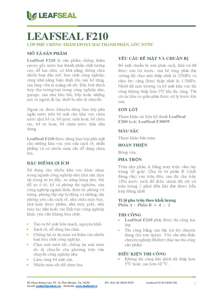 PDS LeafSeal F210 VK04 VN-04.22 | PDF