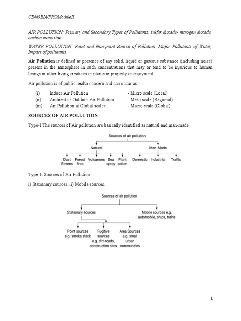 EIA - Module II | PDF | Combustion | Air Pollution