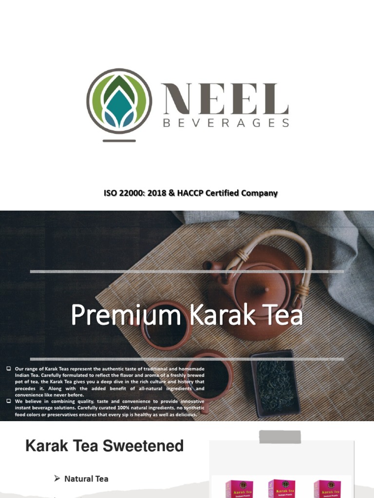 Neel Beverages Product Portfolio - Final | PDF | Tea | Drink
