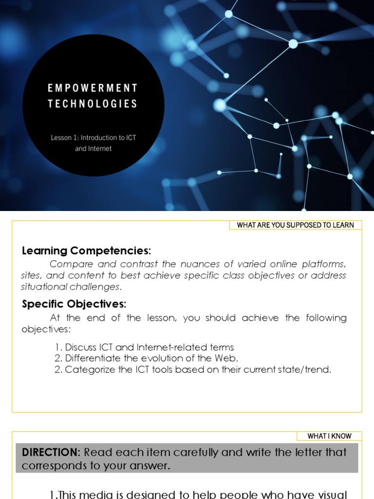 Emptech Q1-M1 | PDF | World Wide Web | Internet & Web