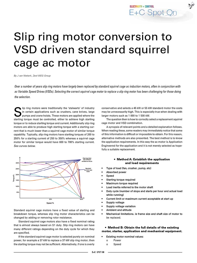 Comparing Slip Ring Motors With Standard Ac Motors | PDF | Electric ...