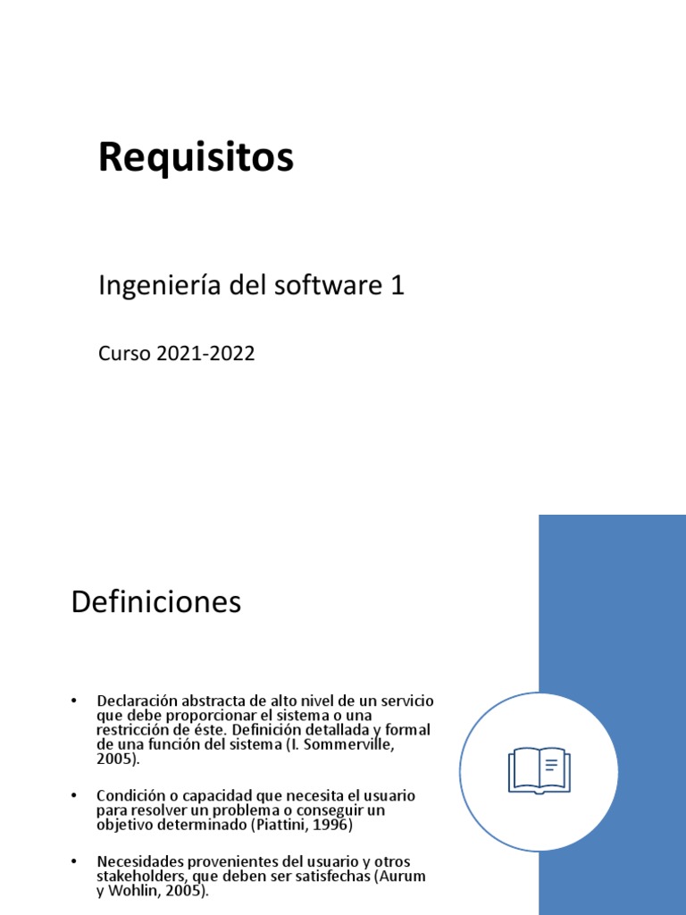 01 Requisitos | Descargar gratis PDF | Software | Ingeniería de software