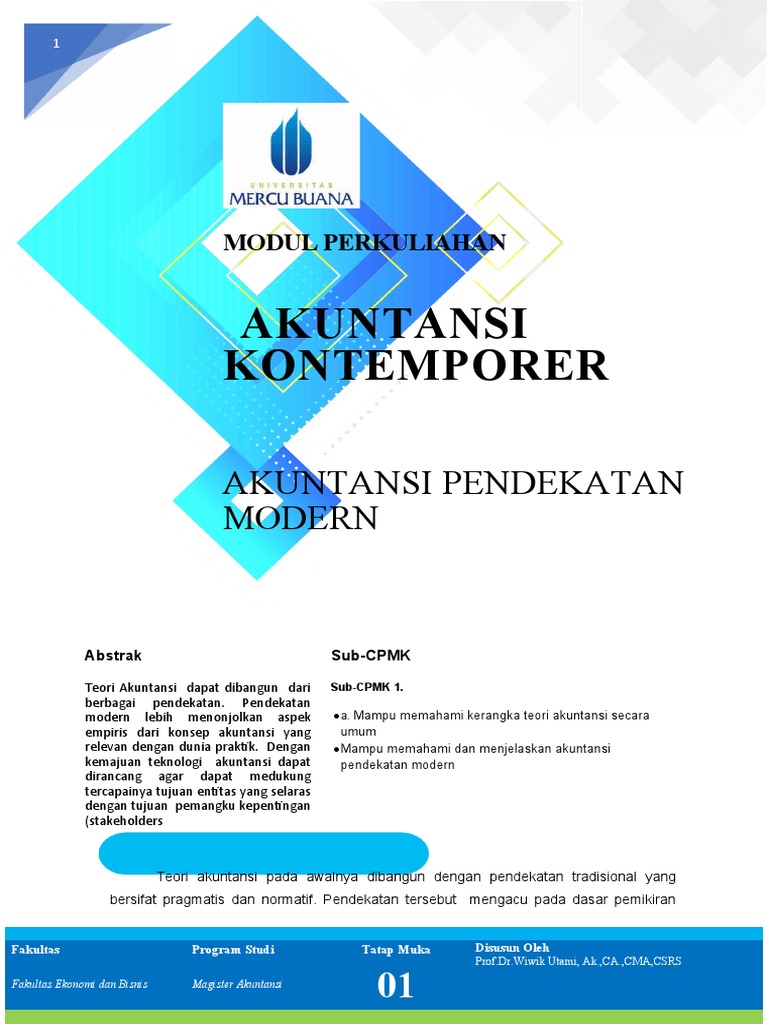Modul 1 Pendekatan Modern Edit | PDF
