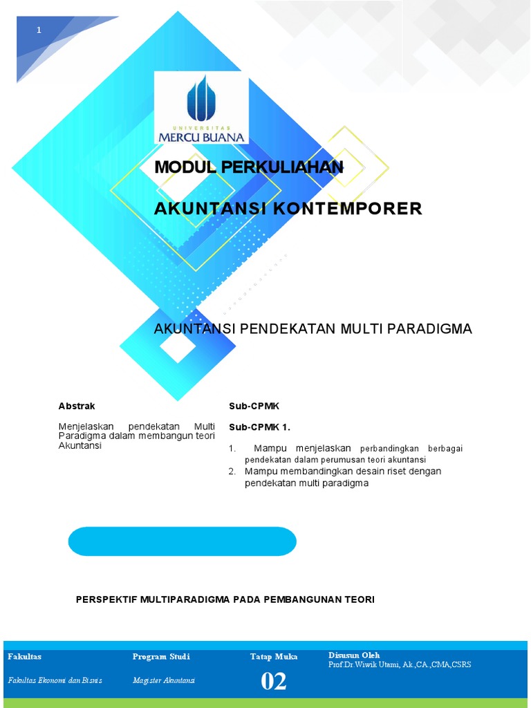 Akuntansi Multi Paradigma | PDF