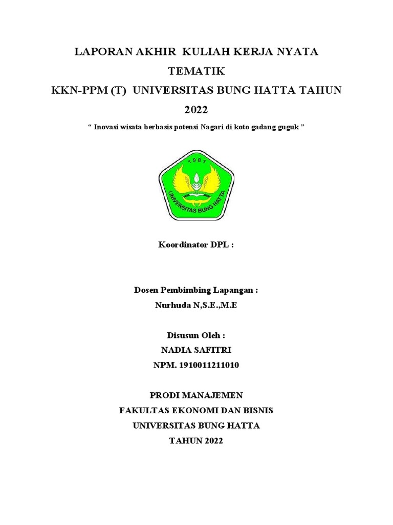 Laporan KKN Nadia | PDF | Sains & Matematika