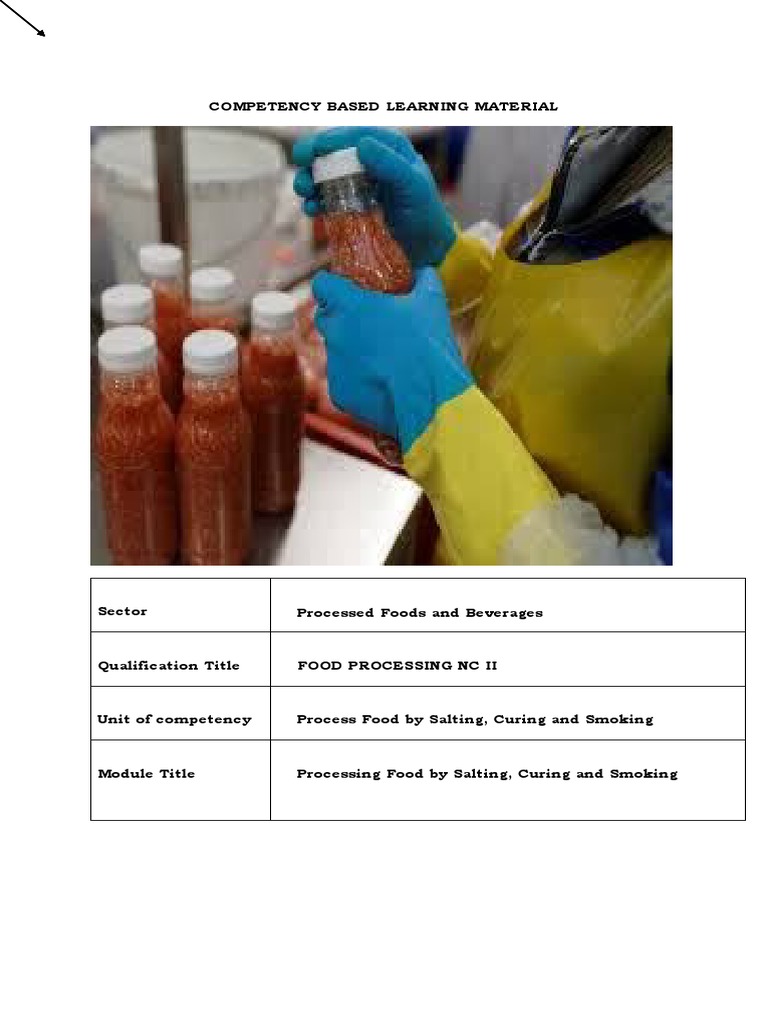 CBLM-Food Processing by Curing, Salting and Smoking | PDF ...