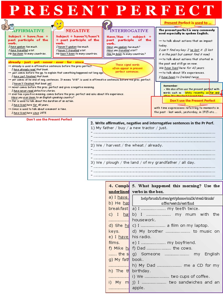 Present Perfect48 | PDF | Verb | Human Communication