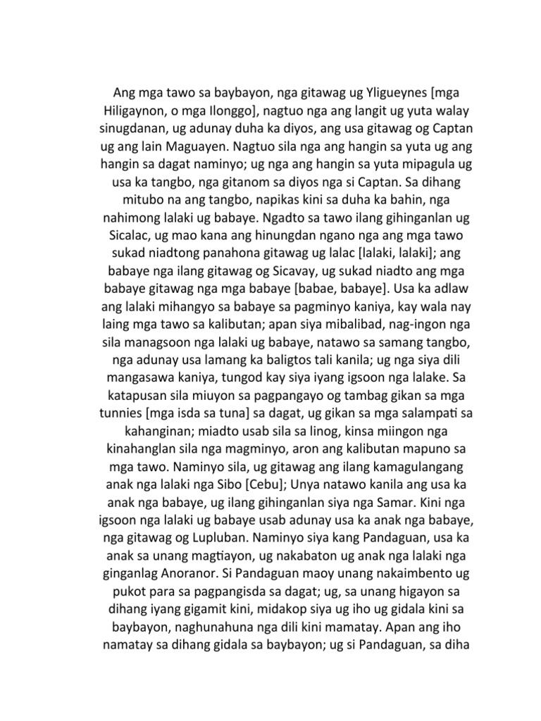 Sicalac at Sicavay (Cebuano Version) | PDF