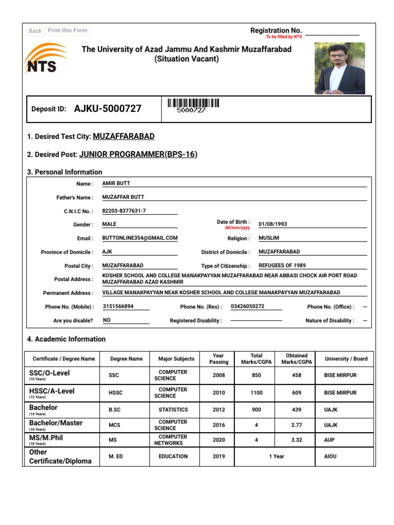NTS - National Testing Service | PDF