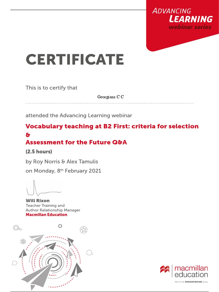 8th Feb - Roy Norris - Vocabulary Teaching at B2 First Criteria For Selection and Alex Tamulis ...
