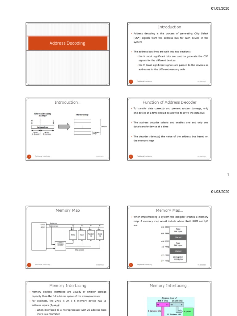 1.10 EEEQ 472 - Address Decoding | PDF | Computer Memory | Computer Architecture