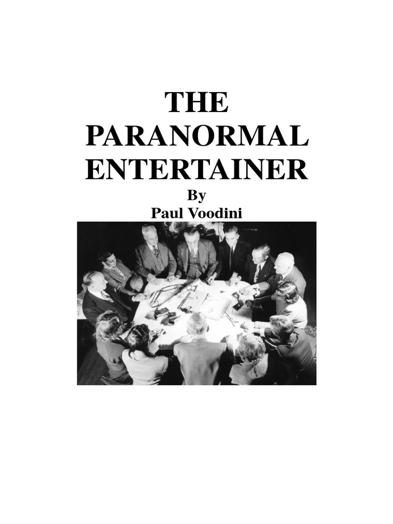 Paul Voodini-The Paranormal Entertainer | PDF | Mediumship | Paranormal