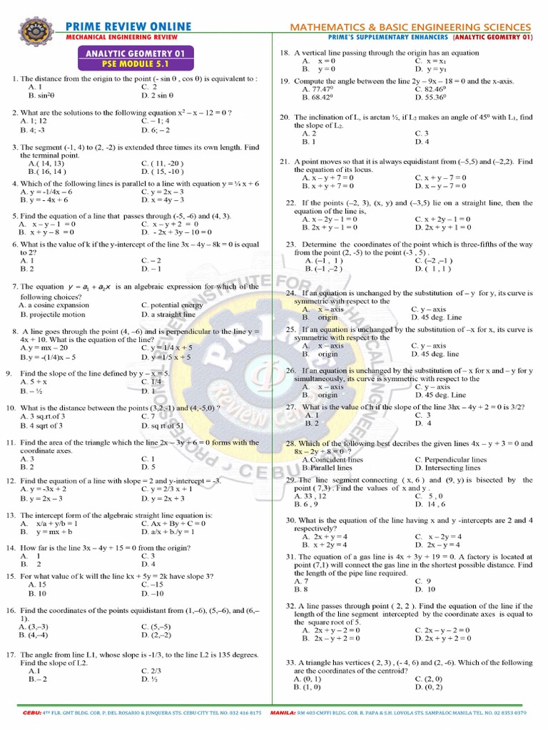 Analytic Geometry 2 | PDF