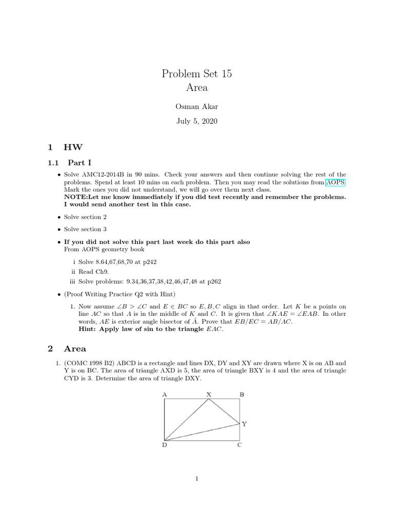 Sample PS1 | PDF | Triangle | Expected Value