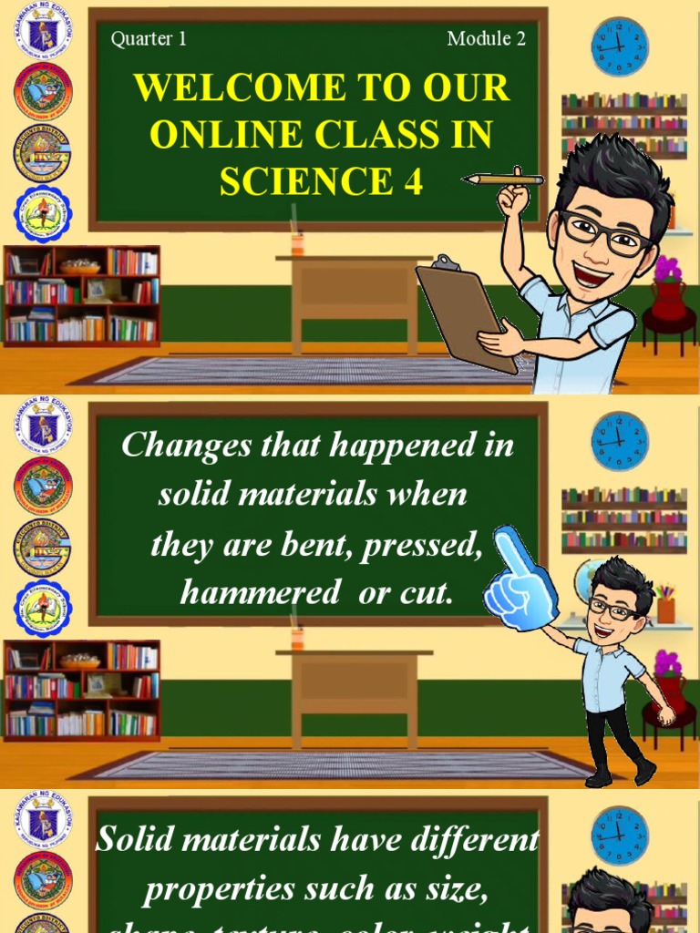 Changes in Solid Materials: A Lesson on Bending, Cutting, Pressing, and ...