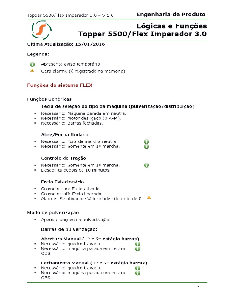 Funções Flex Topper 5500 | PDF | Motores | Engenharia Mecânica