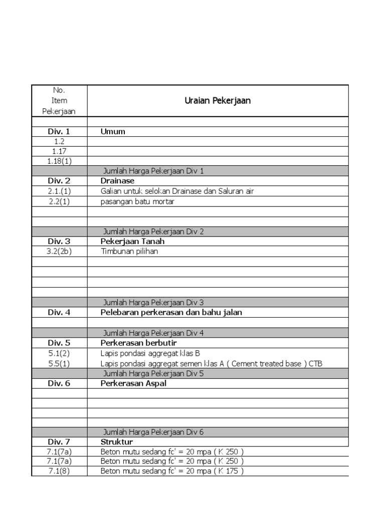 Opname Mandor KANTOR | PDF